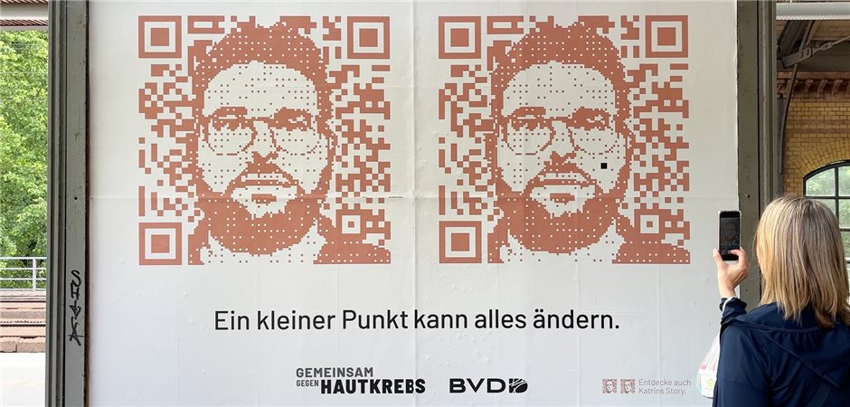 Hautkrebs-Screening-Kampagne des BVDD: Der schwarze Punkt macht den ...