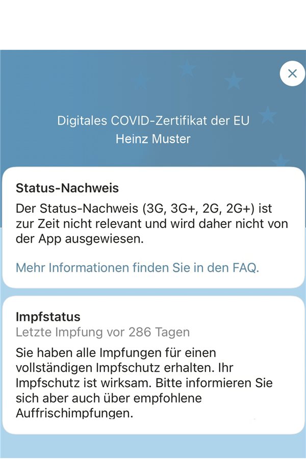 Das Risiko mit dem Genesenen-Zertifikat